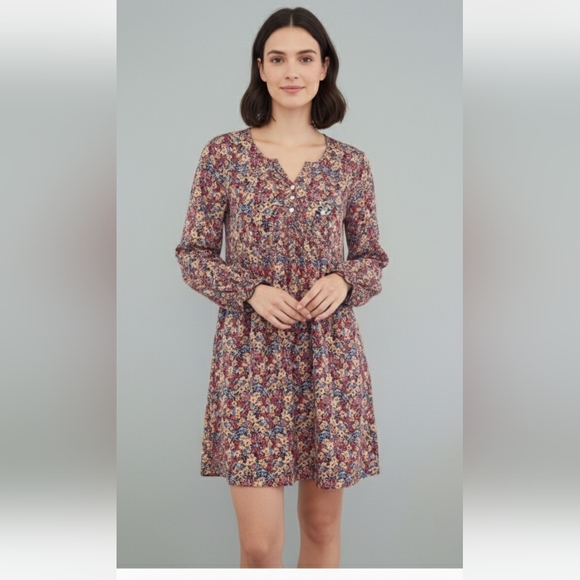 Anna-Kaci | Dresses | Annakaci Long Sleeve Red Yellow Blue Fliral Dress ...